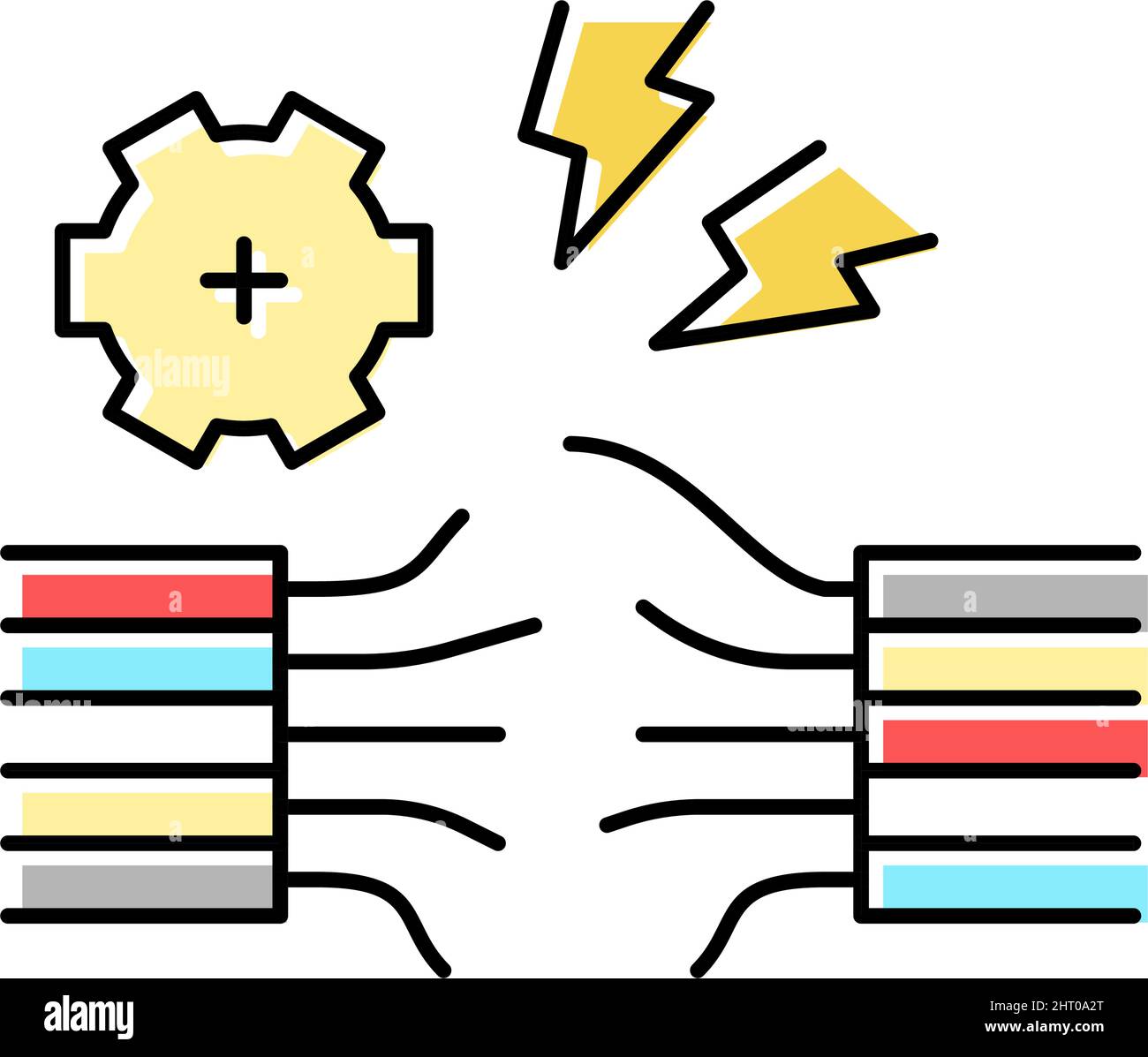 wire breakage color icon vector illustration Stock Vector Image & Art ...