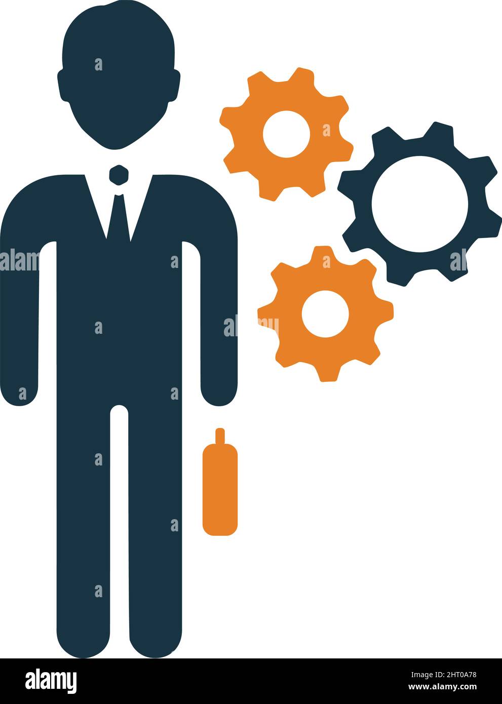 Gear, business strategy icon. Well organized simple vector illustration ...