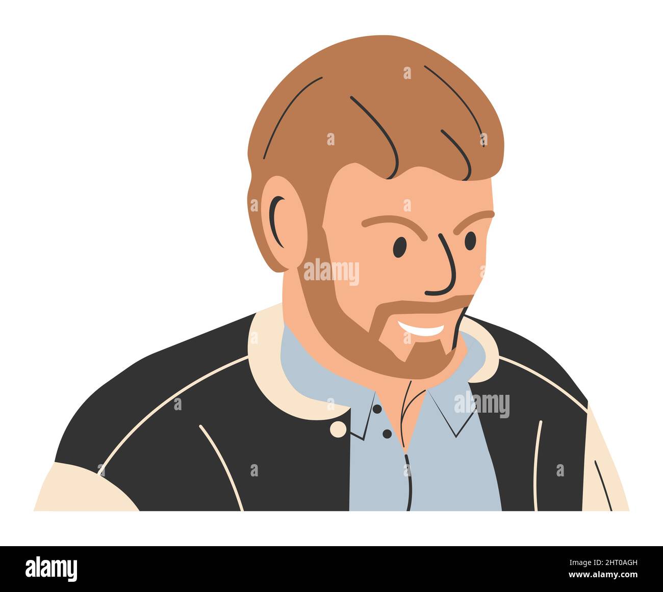 Caucasian guy in shirt Stock Vector Images - Alamy