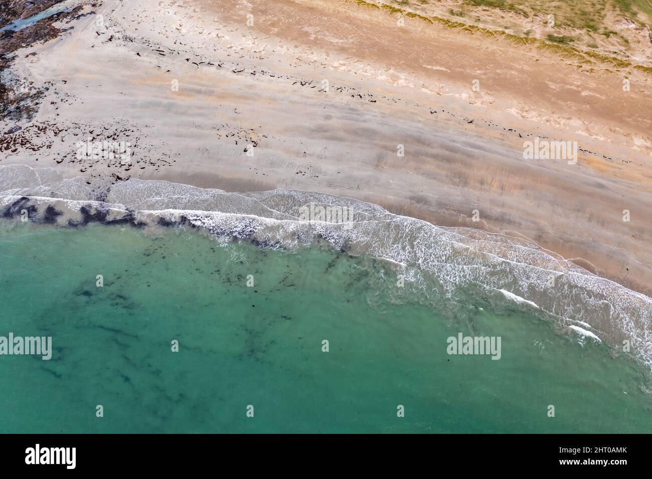Aerial view of Cashelgolan beach, Castlegoland, by Portnoo in County ...