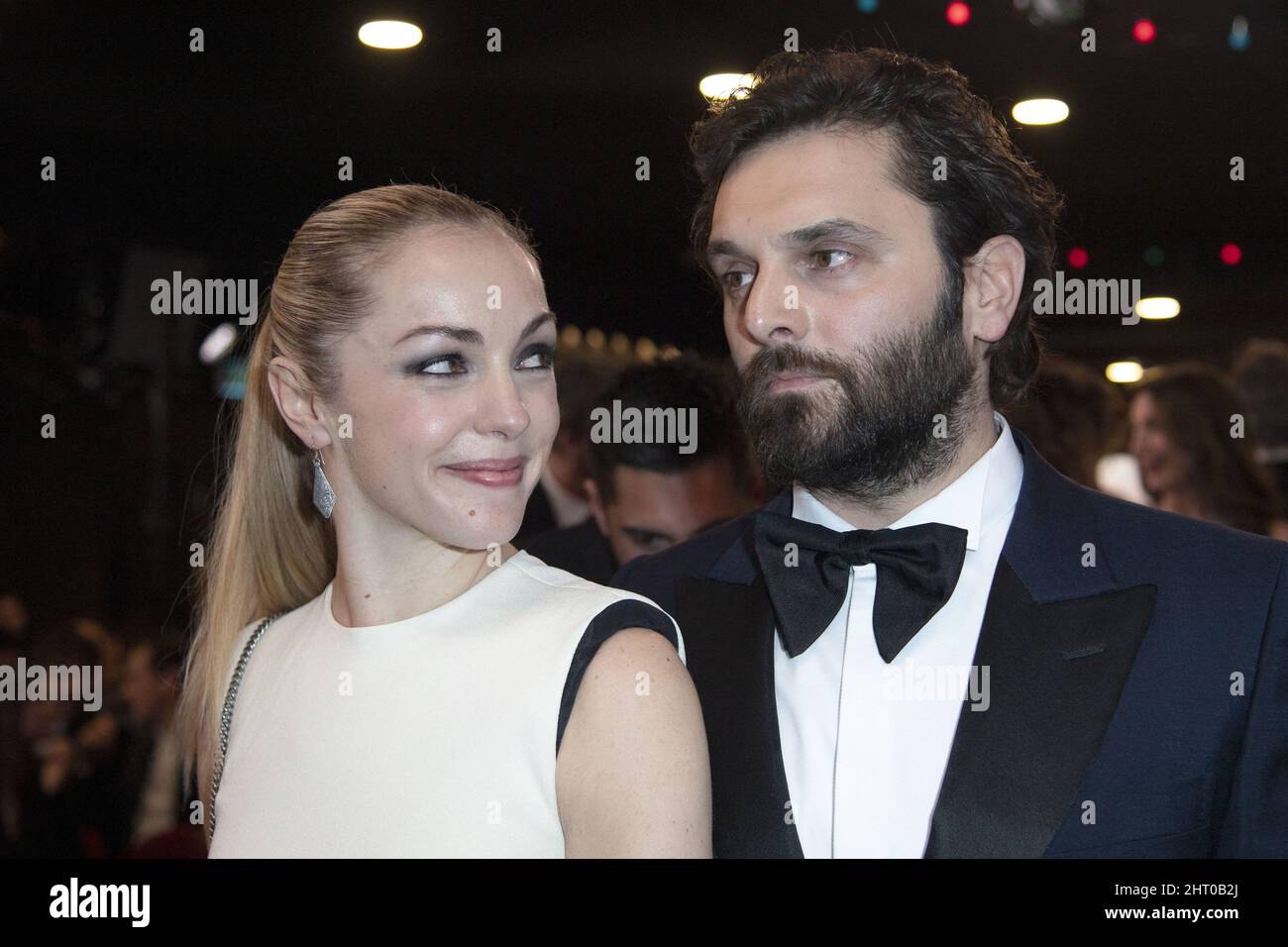 Paris, France. 25th Feb, 2022. Charlotte Ranson and Pio Marmai ...