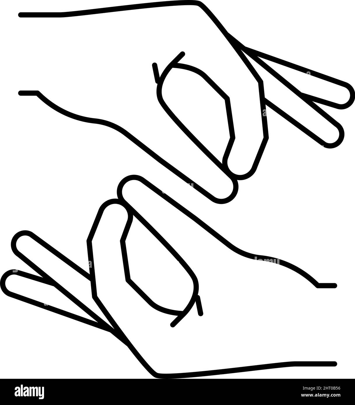 sign language line icon vector illustration Stock Vector Image & Art ...