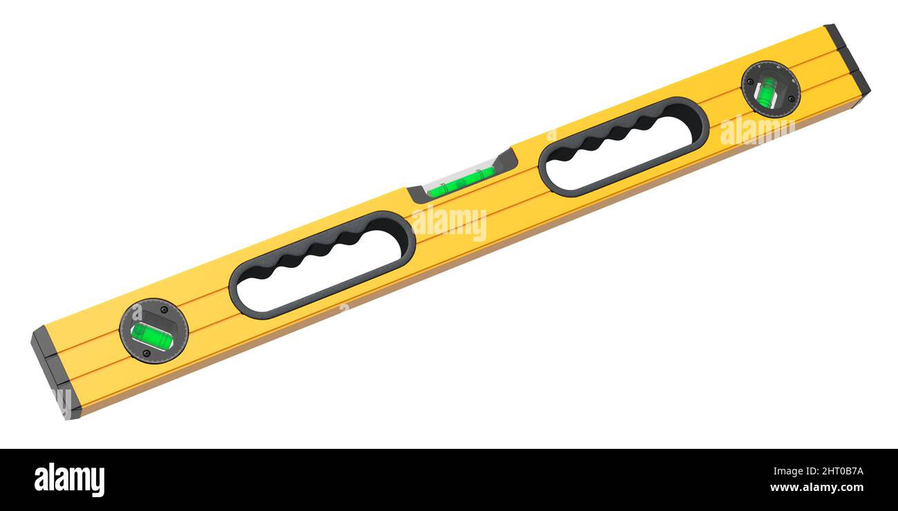 Building spirit level tool on white background. 3d render and ...