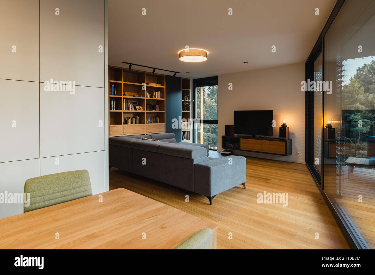 Beautiful view of the interior design of living room Stock Photo - Alamy
