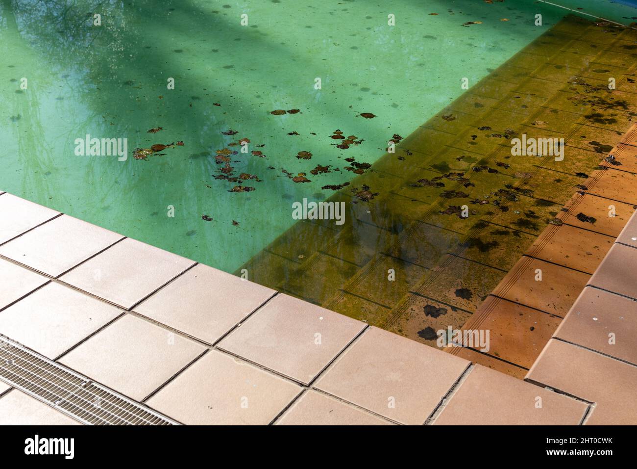 Closeup of a dirty swimming pool background Stock Photo - Alamy