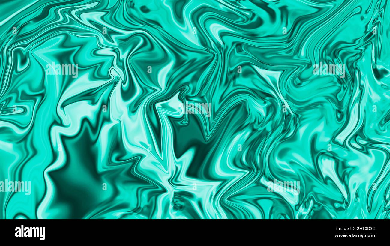Abstract cyan liquid background with vibrant swirling patterns Stock ...