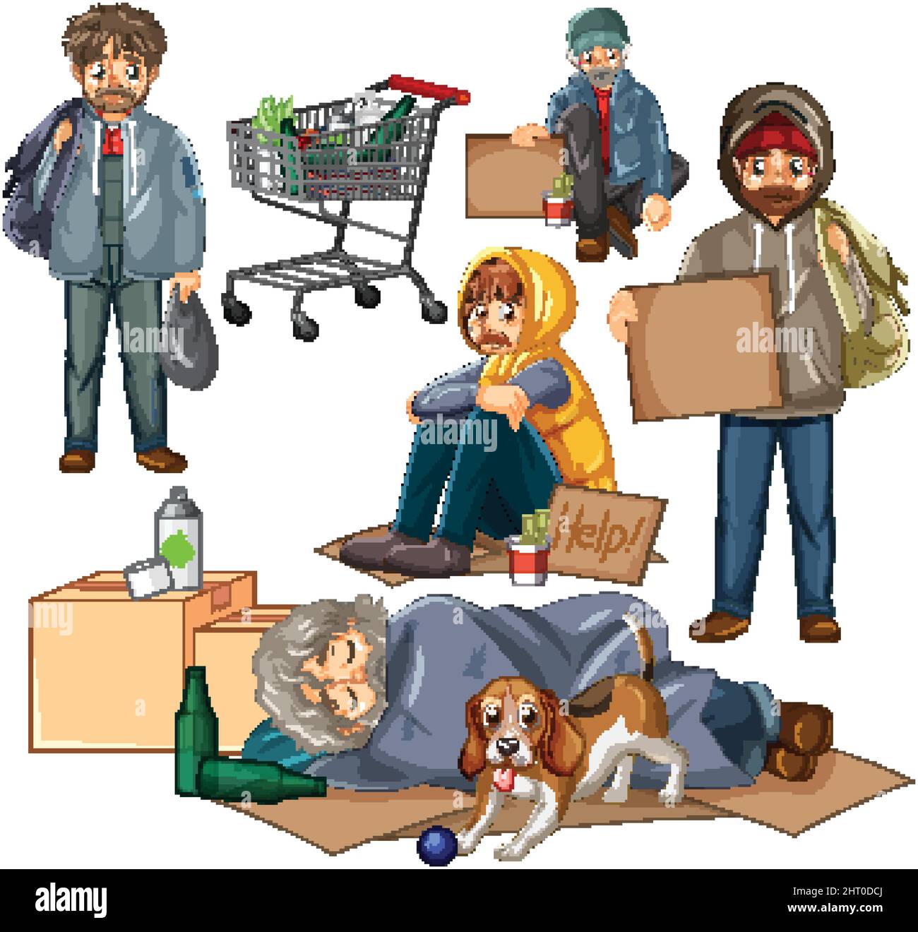 Picture the homeless Cut Out Stock Images & Pictures - Alamy