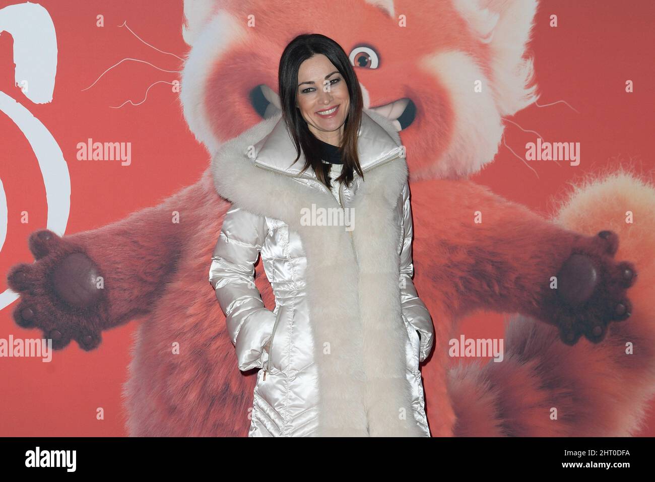 Manuela Arcuri attends at the red carpet of Disney movie Red at The ...