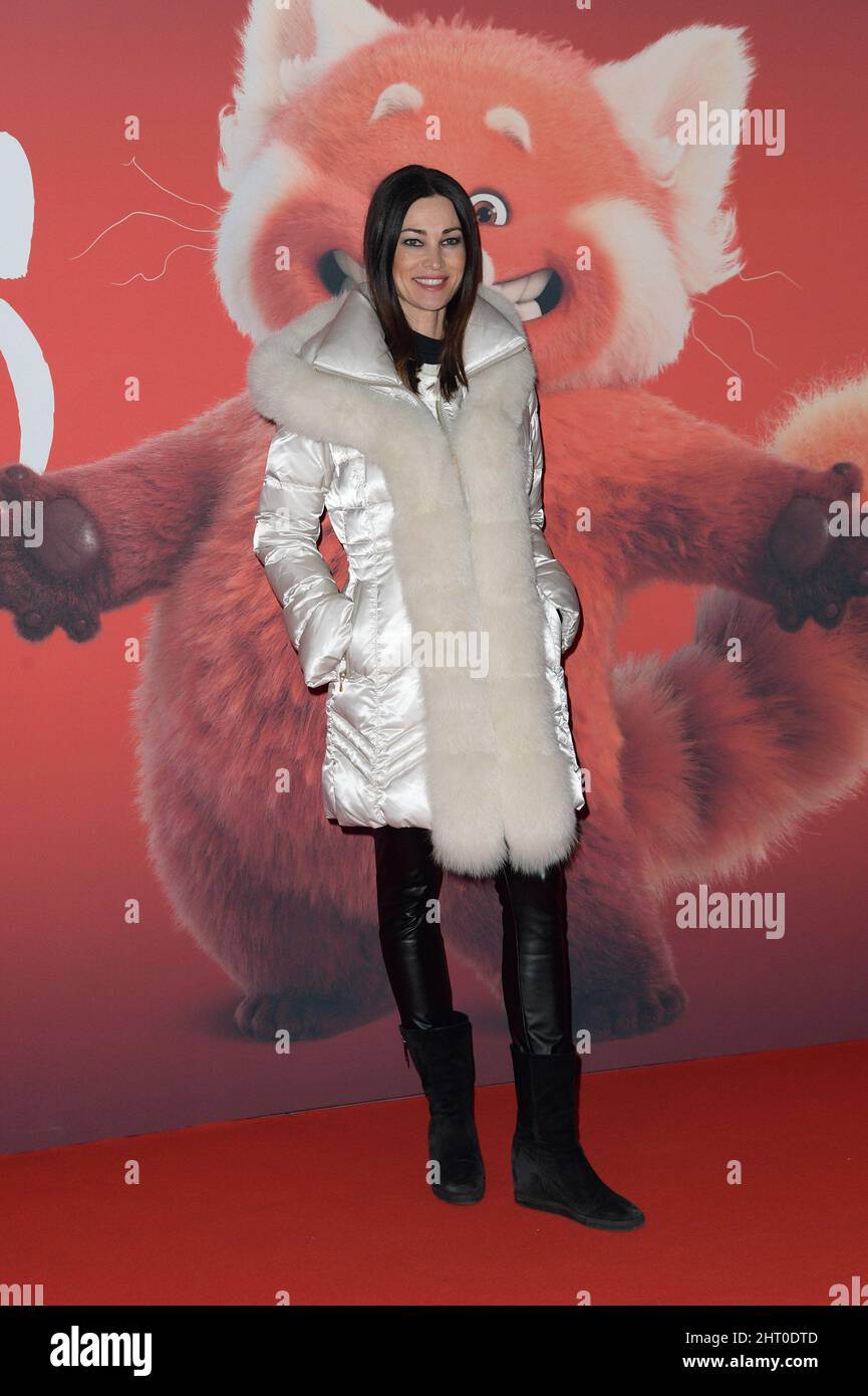 Manuela Arcuri attends at the red carpet of Disney movie Red at The ...