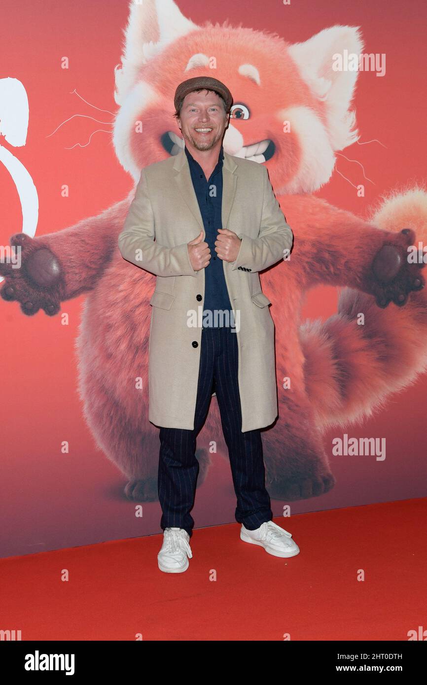 Marco Maccarini attends at the red carpet of Disney movie Red at The ...