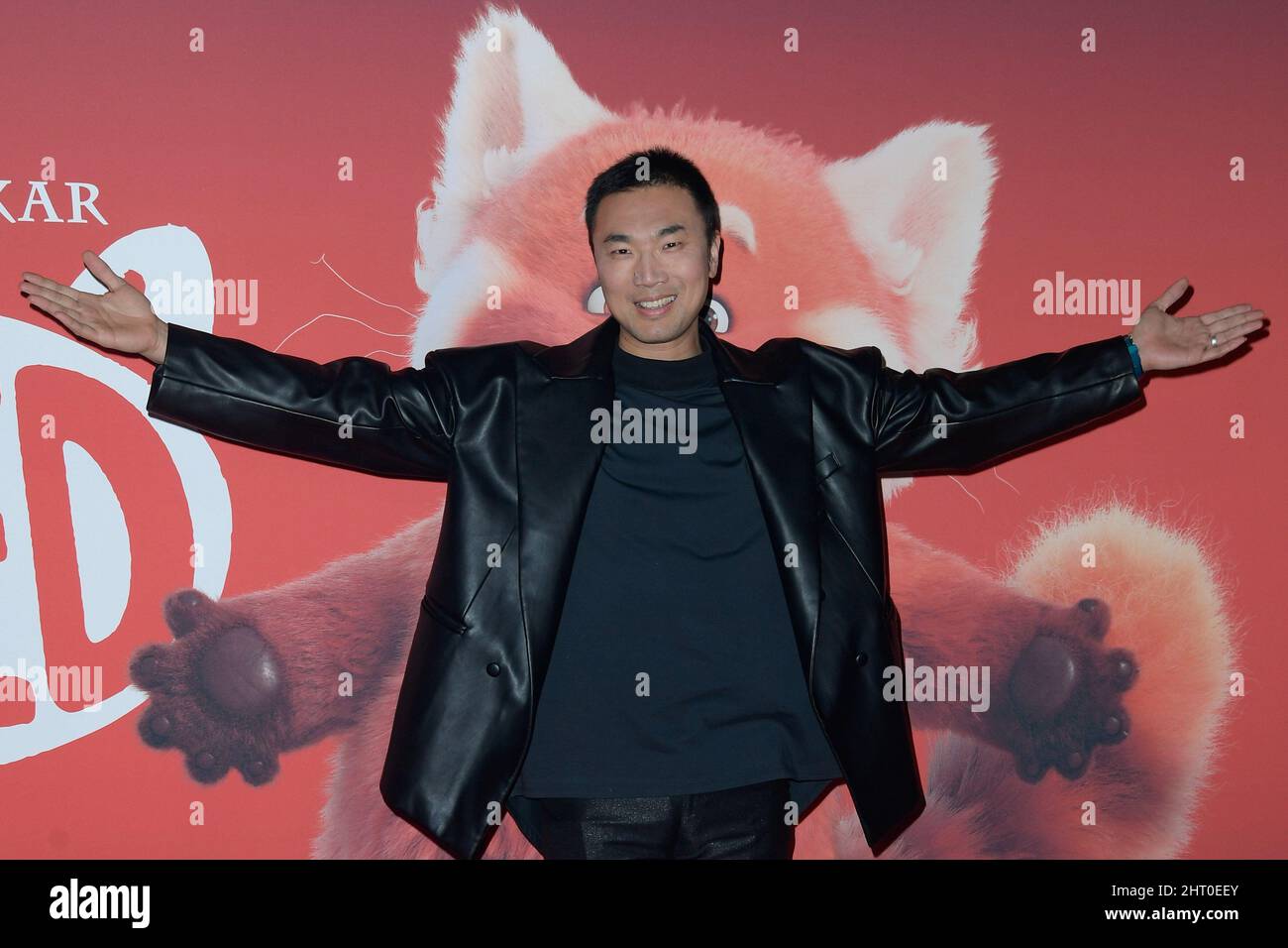 Shi Yang Shi attends at the red carpet of Disney movie Red at The Space ...