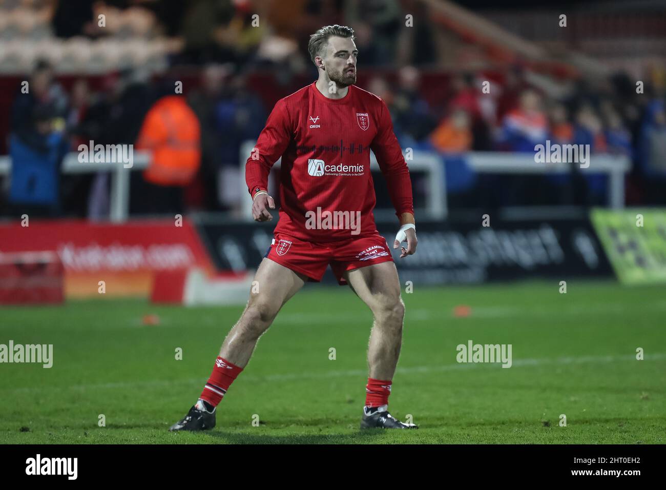 Tom Garratt #26 of Hull KR during the pre match warm up Stock Photo - Alamy