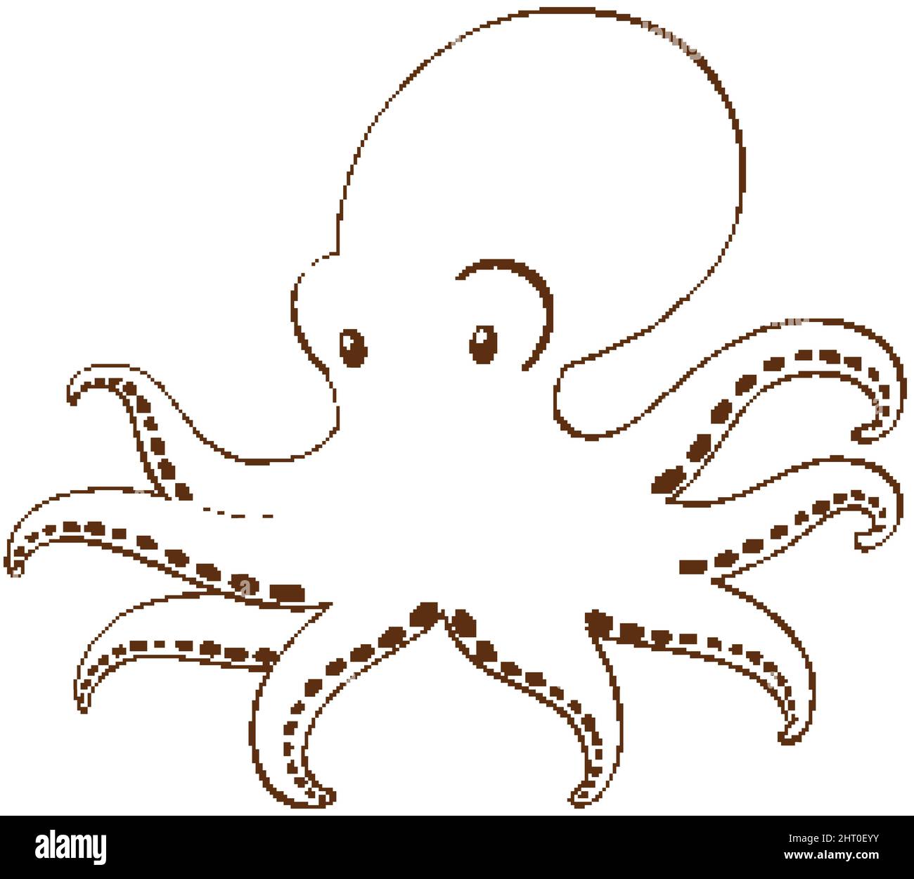 Simple Cartoon Octopus