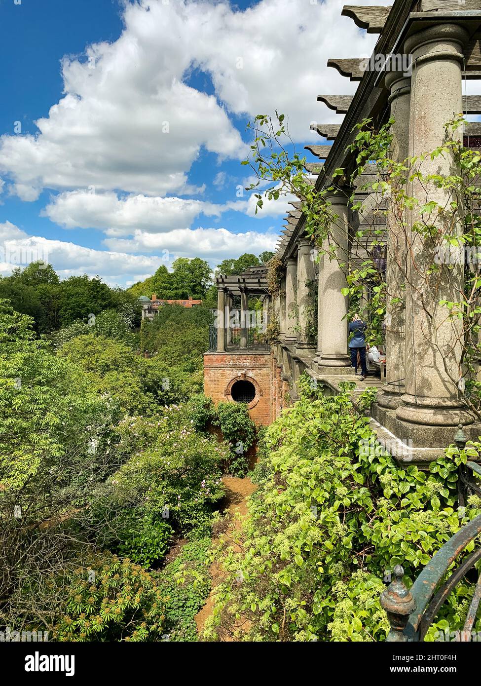 The Hill Garden and Pergola in Hampstead during spring time, London, UK ...