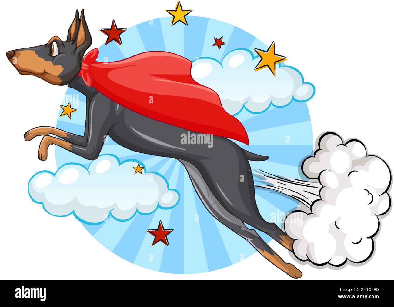 Flying dog cape Stock Vector Images - Alamy