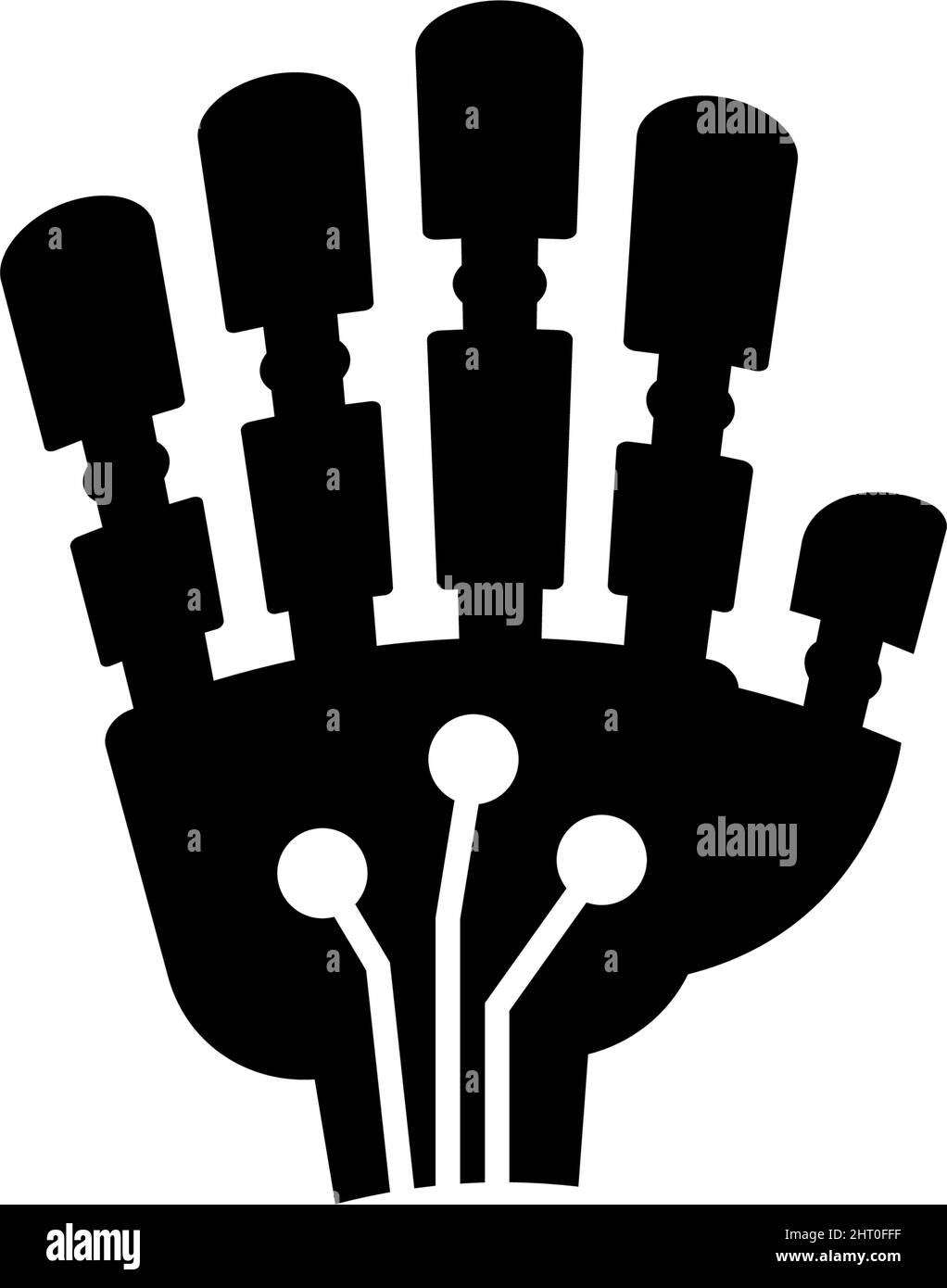 Human robotic arm illustration Cut Out Stock Images & Pictures - Alamy