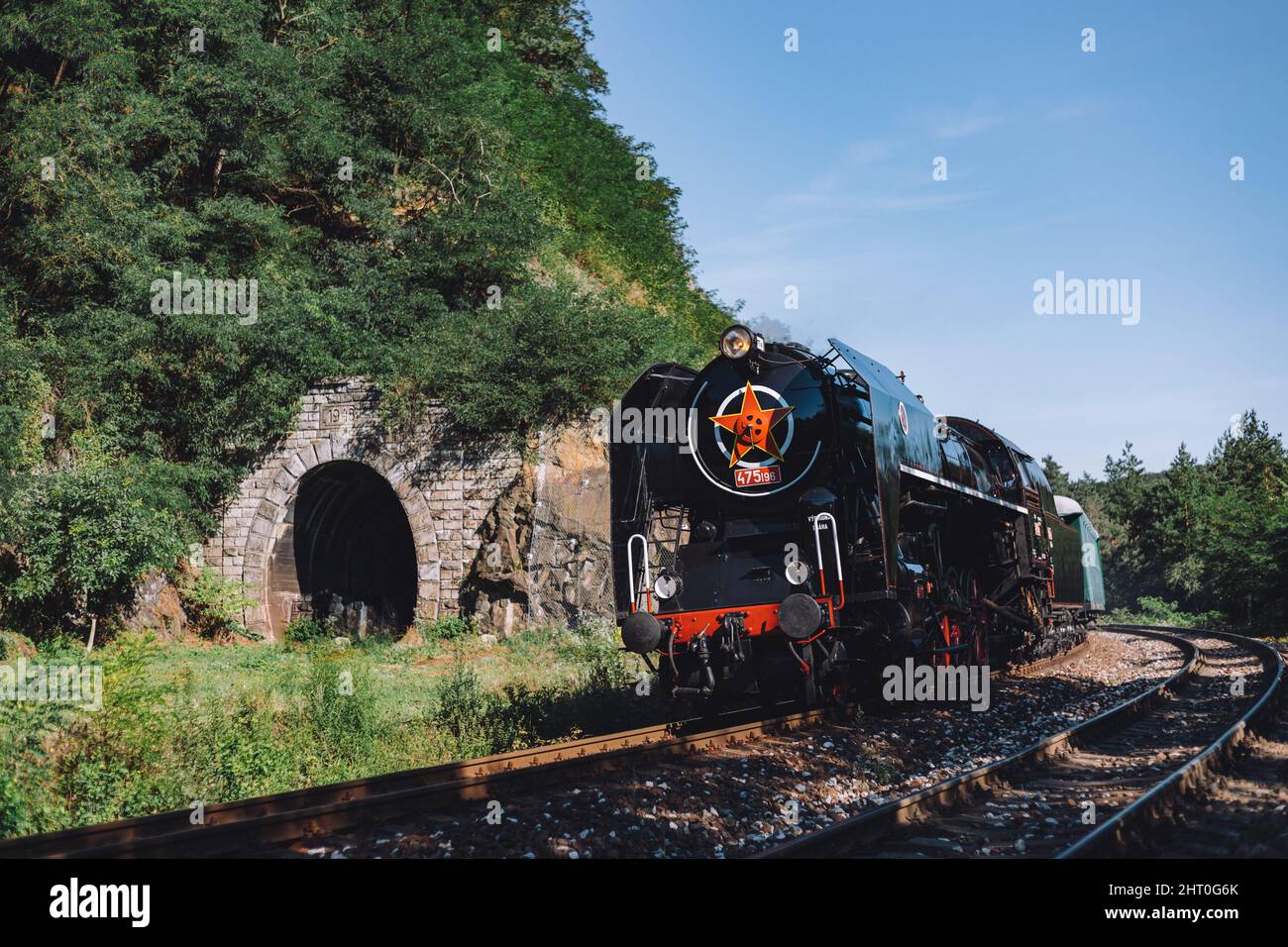 Steam engine locomotive 475.196 on the move Stock Photo - Alamy