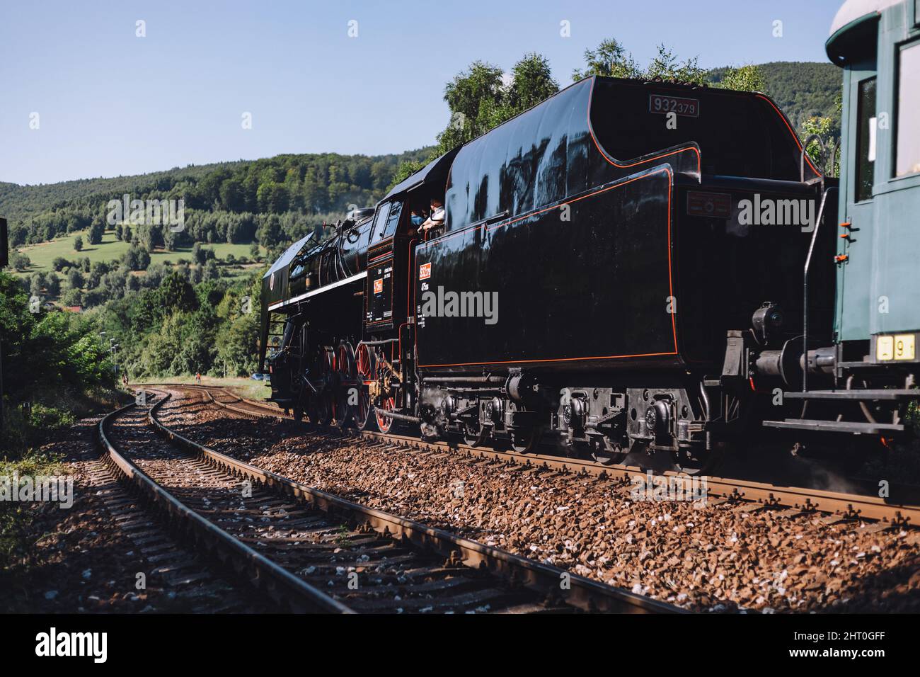 The Steam engine locomotive 475.196 on the move Stock Photo - Alamy