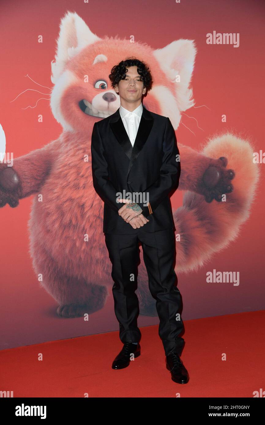 Rome, Italy. 25th Feb, 2022. Manuel attends at the red carpet of Disney ...