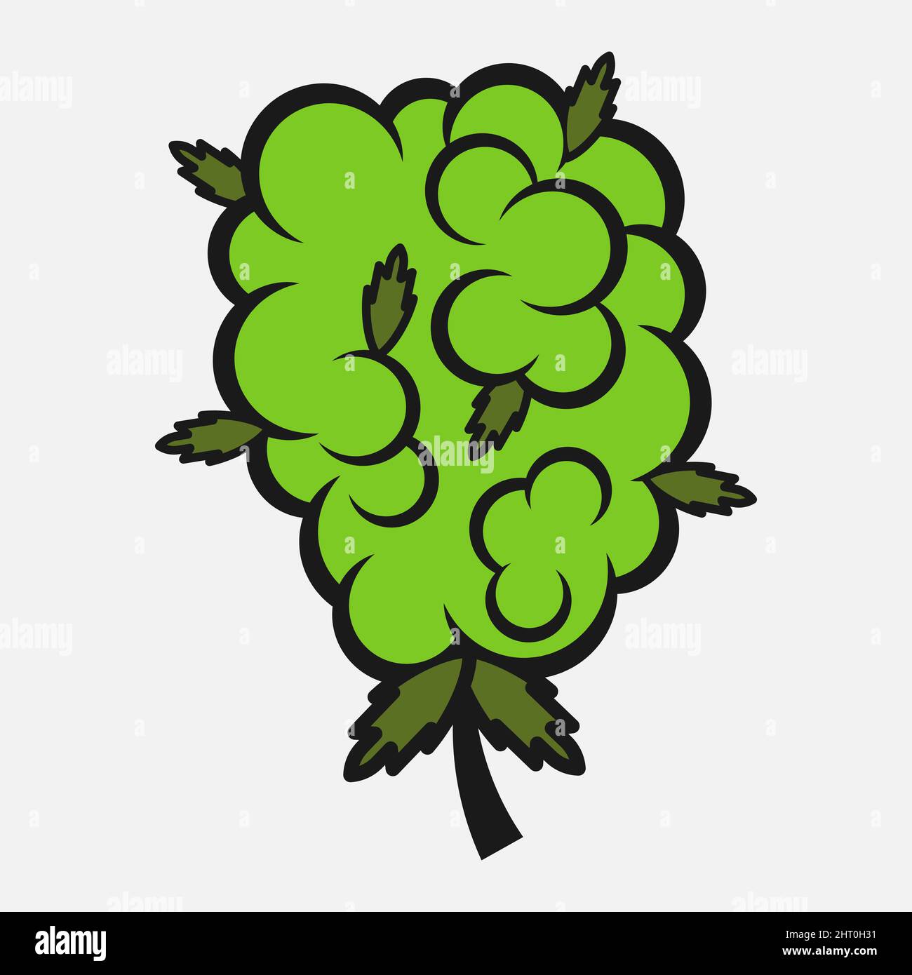 Marijuana bud vector icon on white background Stock Vector Image & Art ...
