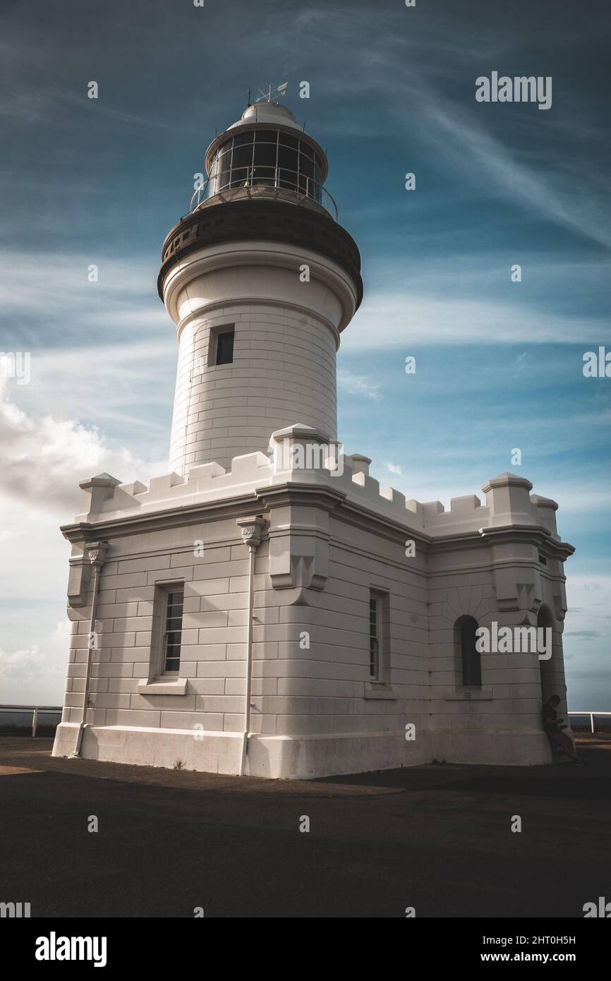Black and white photo of a isolated lighthouse hi-res stock photography ...