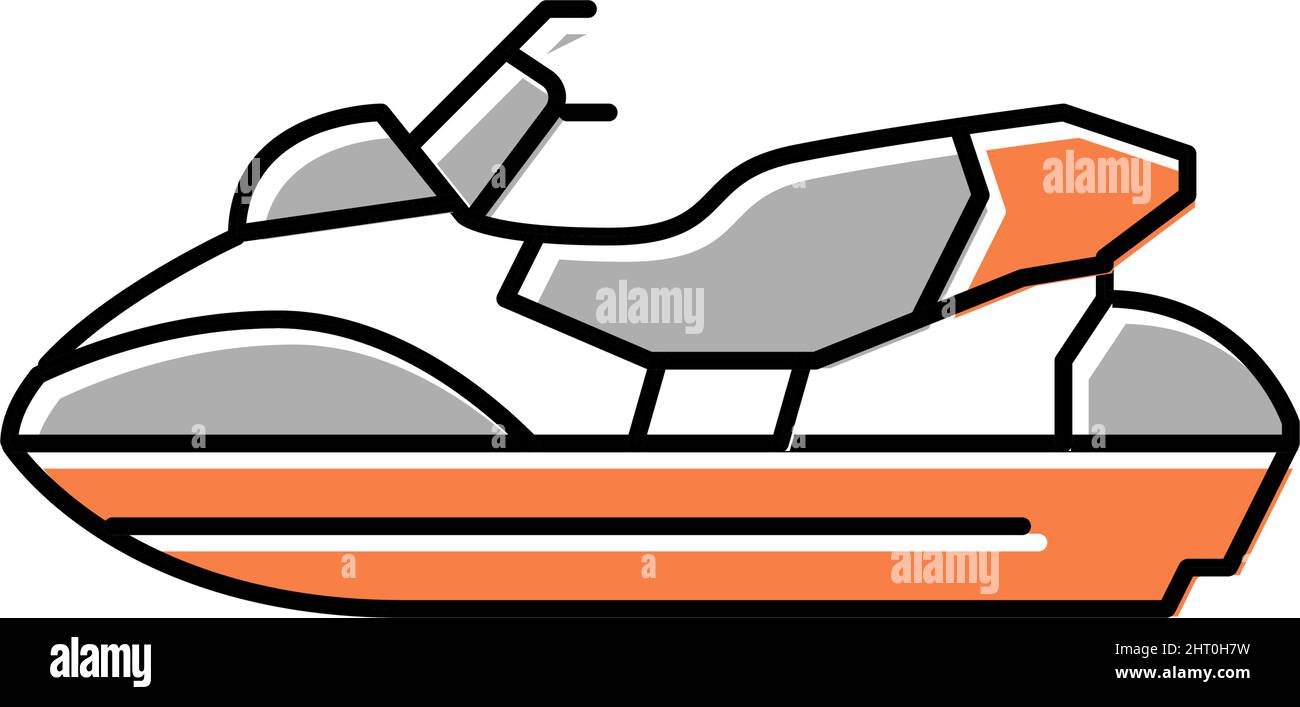 personal watercraft color icon vector illustration Stock Vector Image ...