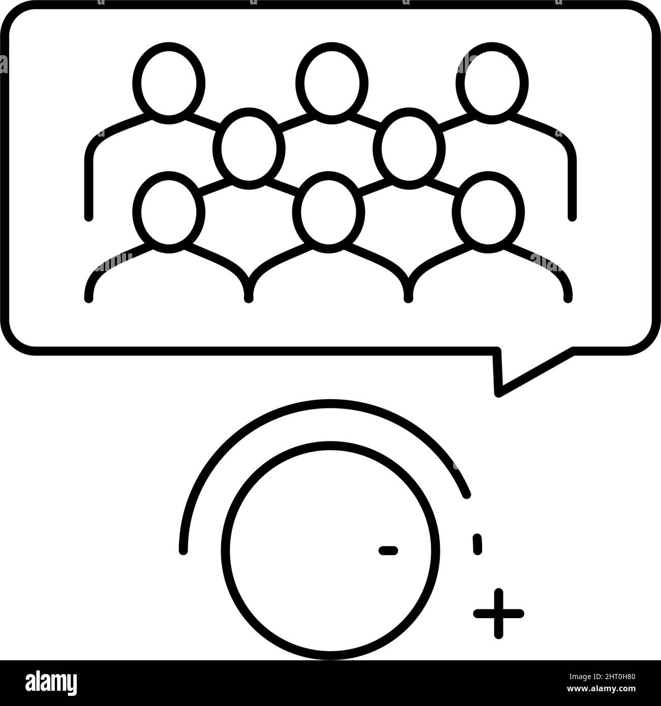 winding up subscribers line icon vector illustration Stock Vector Image ...