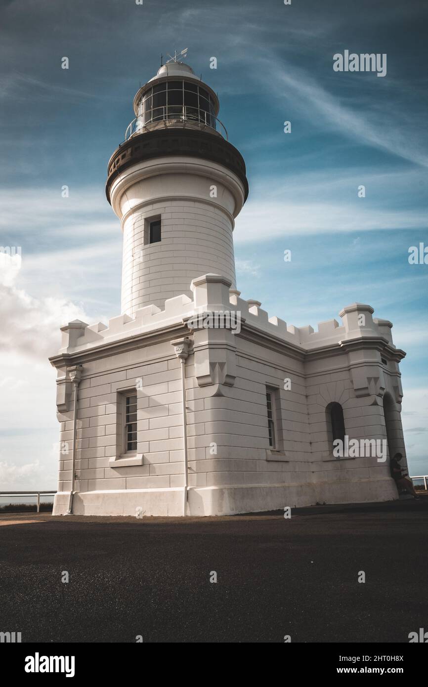 Black and white photo of a isolated lighthouse hi-res stock photography ...