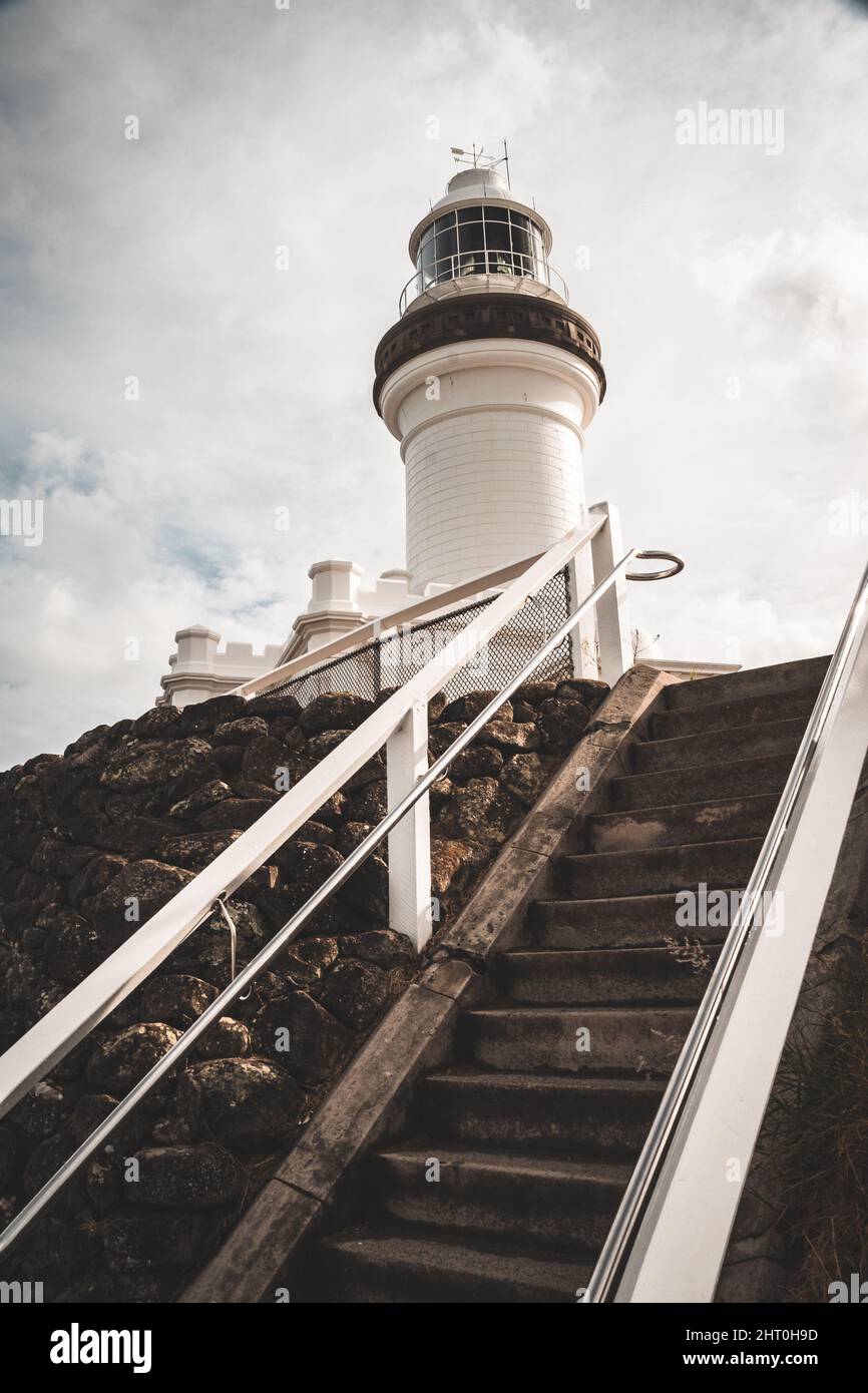 Black and white photo of a isolated lighthouse hi-res stock photography ...