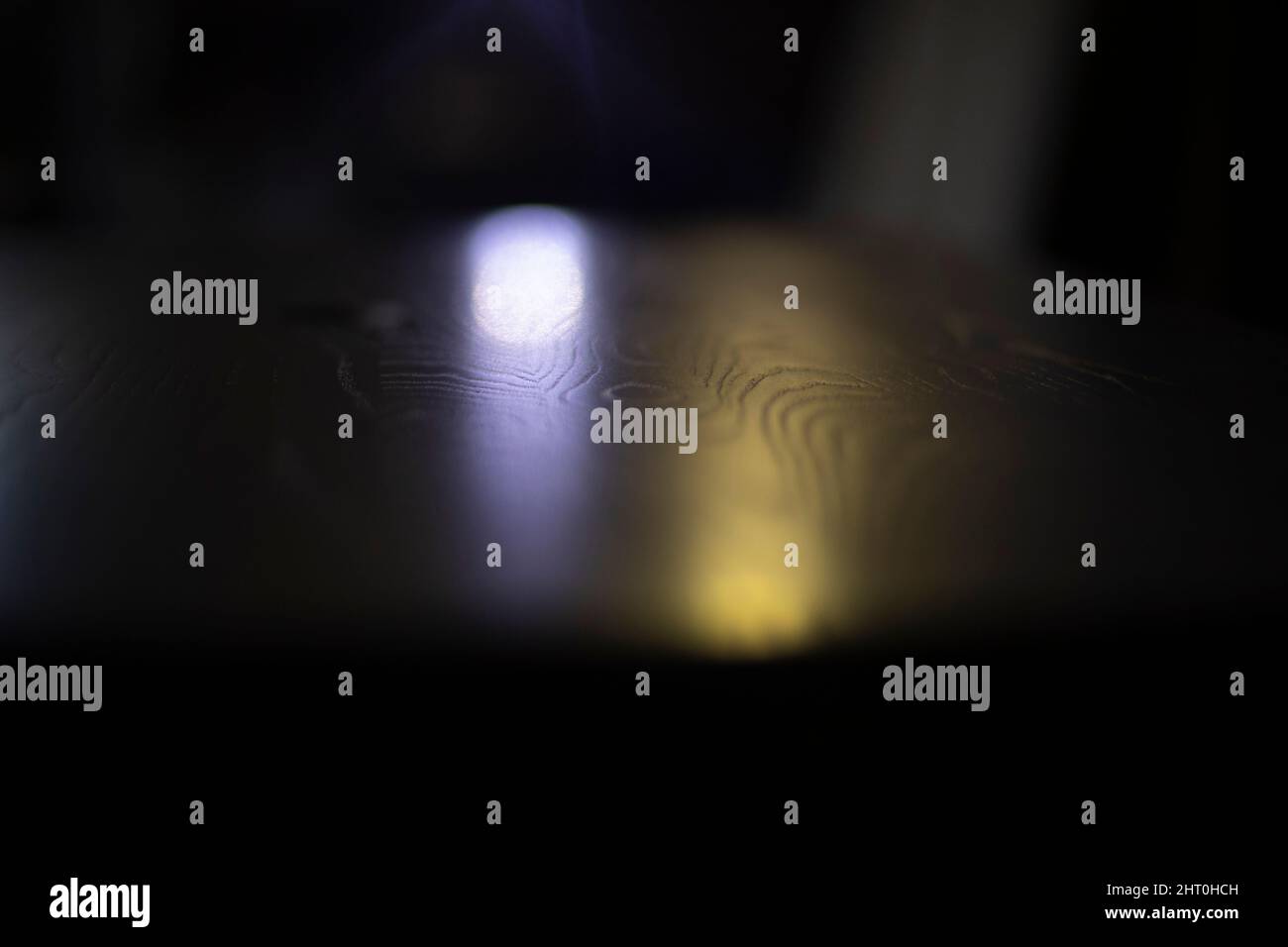 Surface of board is in detail. Reflection of light on flat board ...