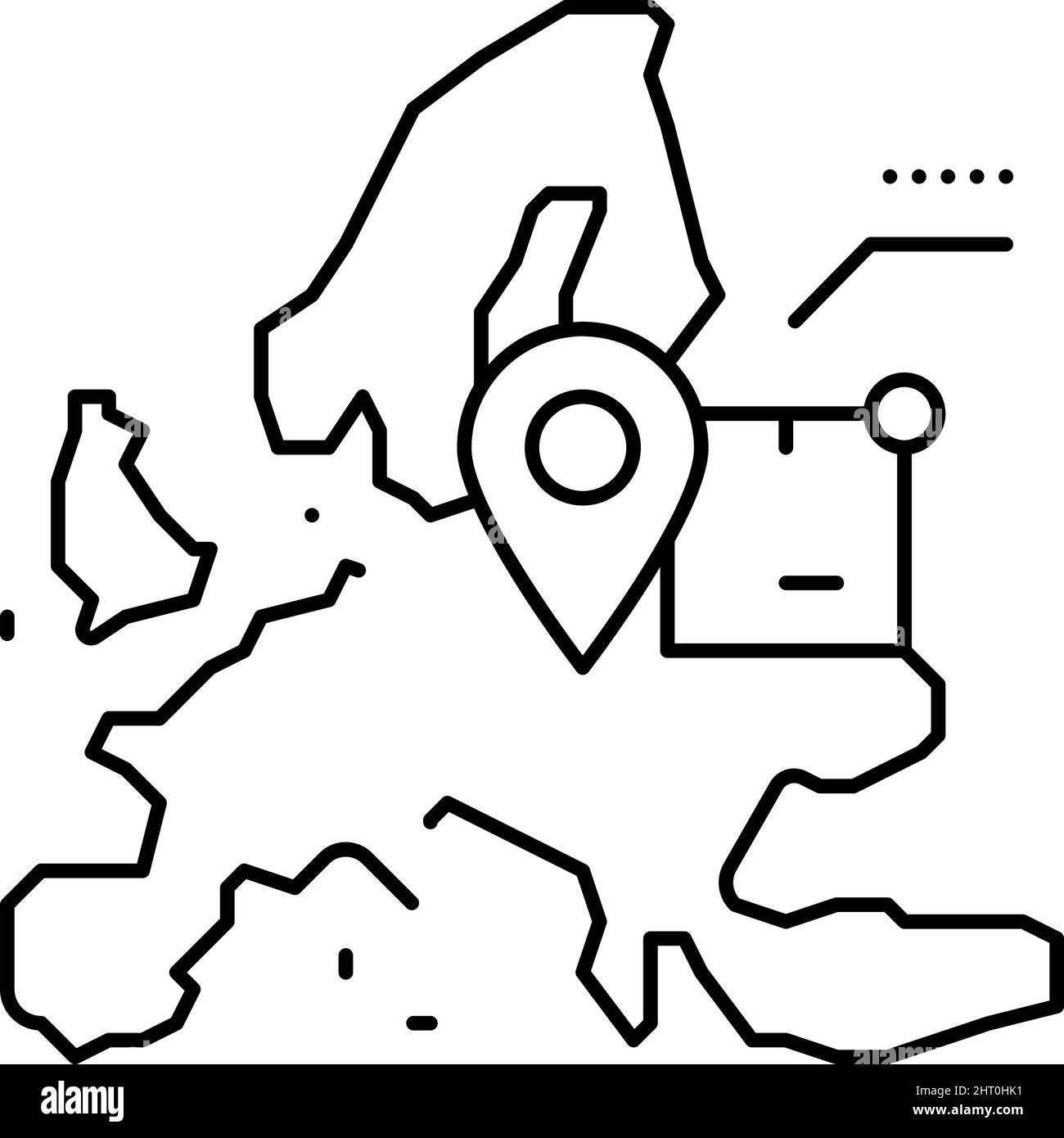 europe shipment tracking line icon vector illustration Stock Vector ...