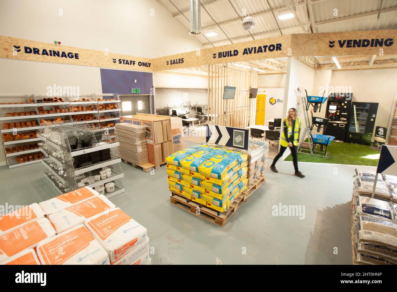 Blue jewson sign hi-res stock photography and images - Alamy