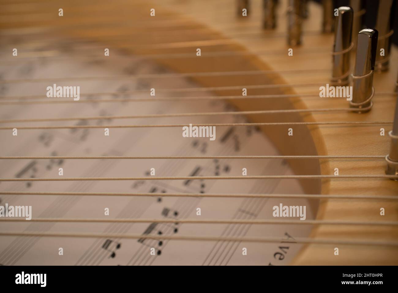 Strings of the lyre Stock Photo - Alamy