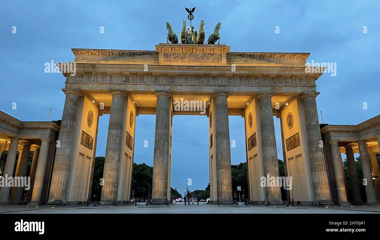 Brandenburg Gate, an 18th-century neoclassical monument in Berlin ...