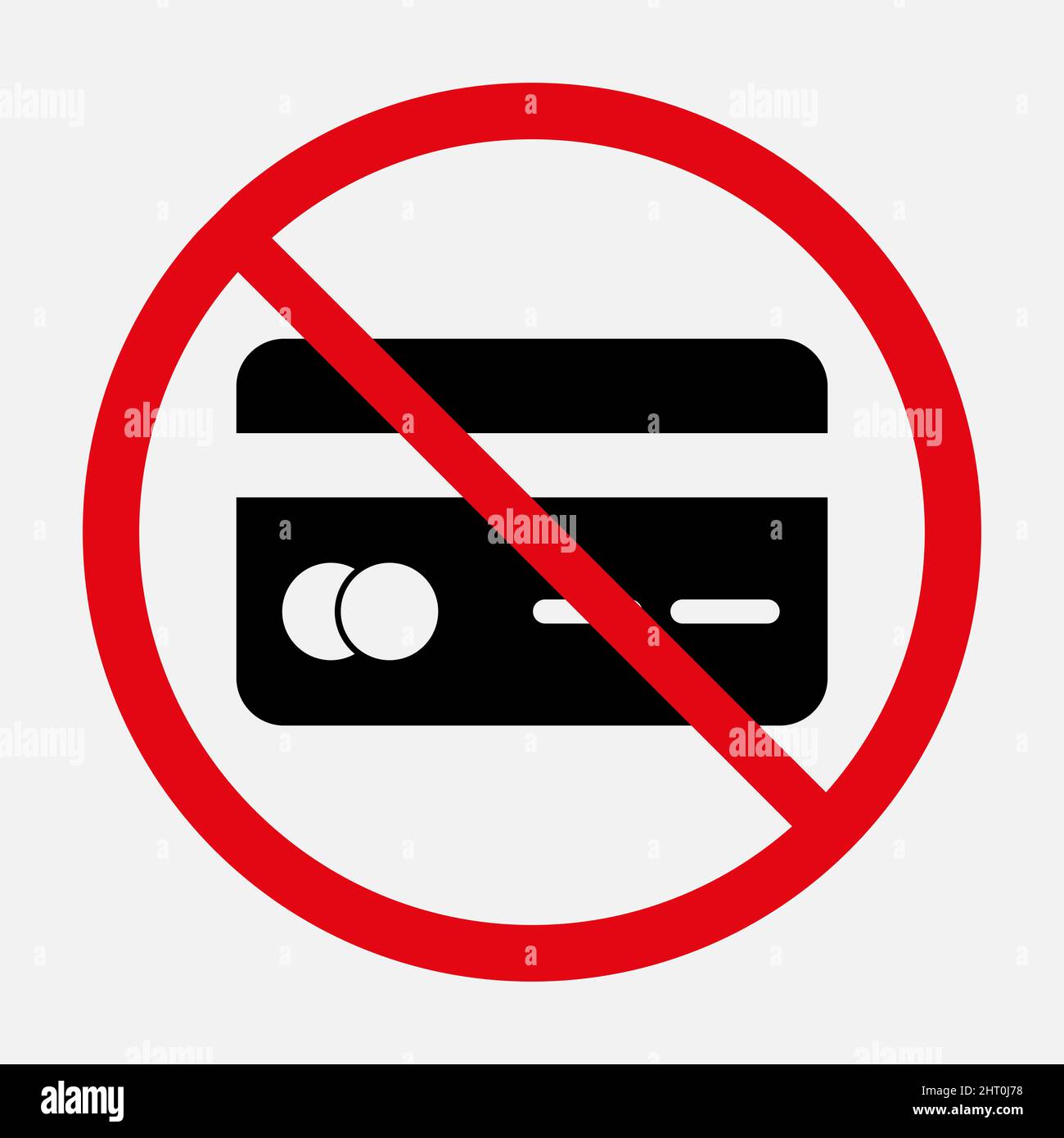 No credit card. Debit card not accepted vector Stock Vector Image & Art ...