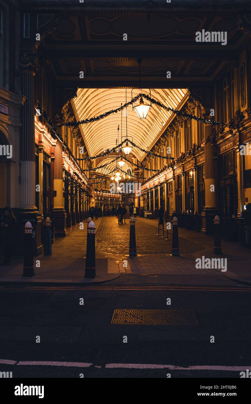 Busy shopping lane in The City of London. London, United Kingdom Stock ...