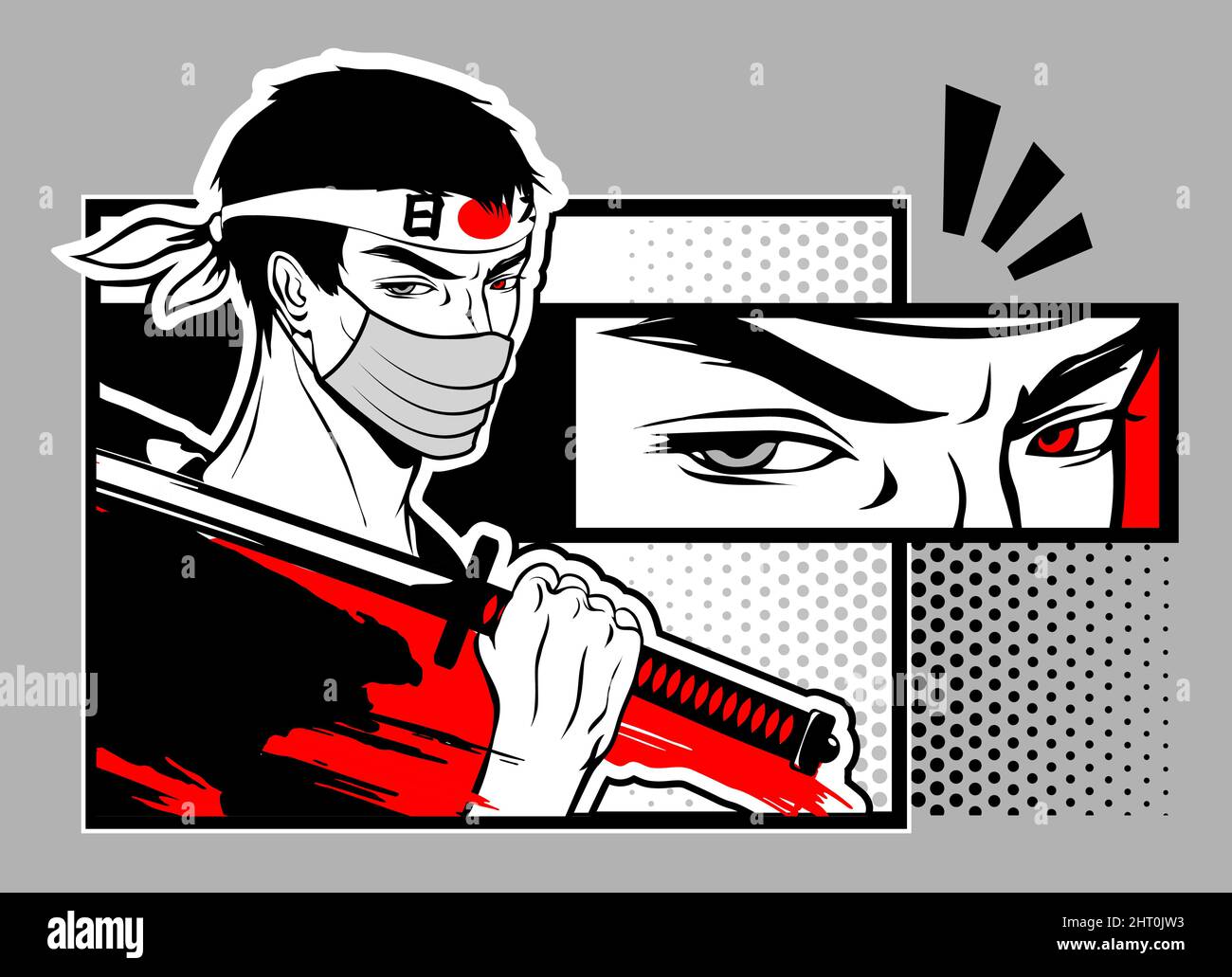 Muscular samurai sword Stock Vector Images - Alamy