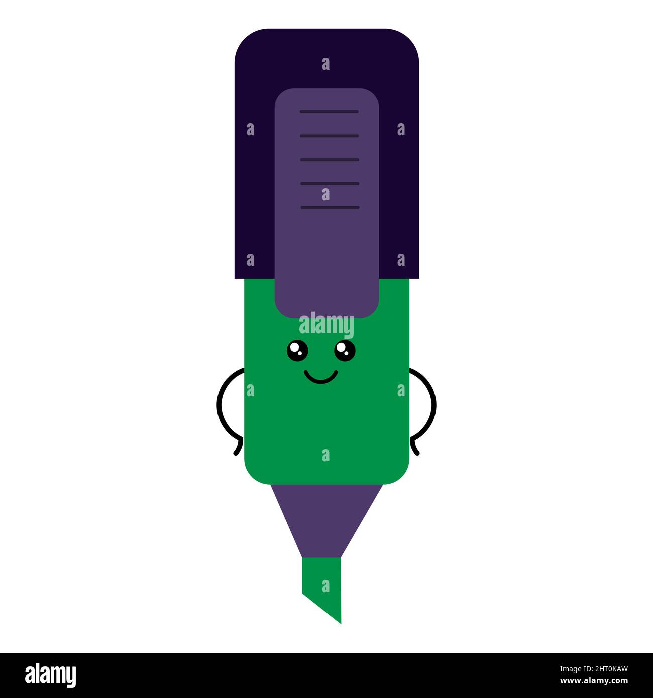 Cute cartoon kawaii marker, vector isolated on white background Stock ...