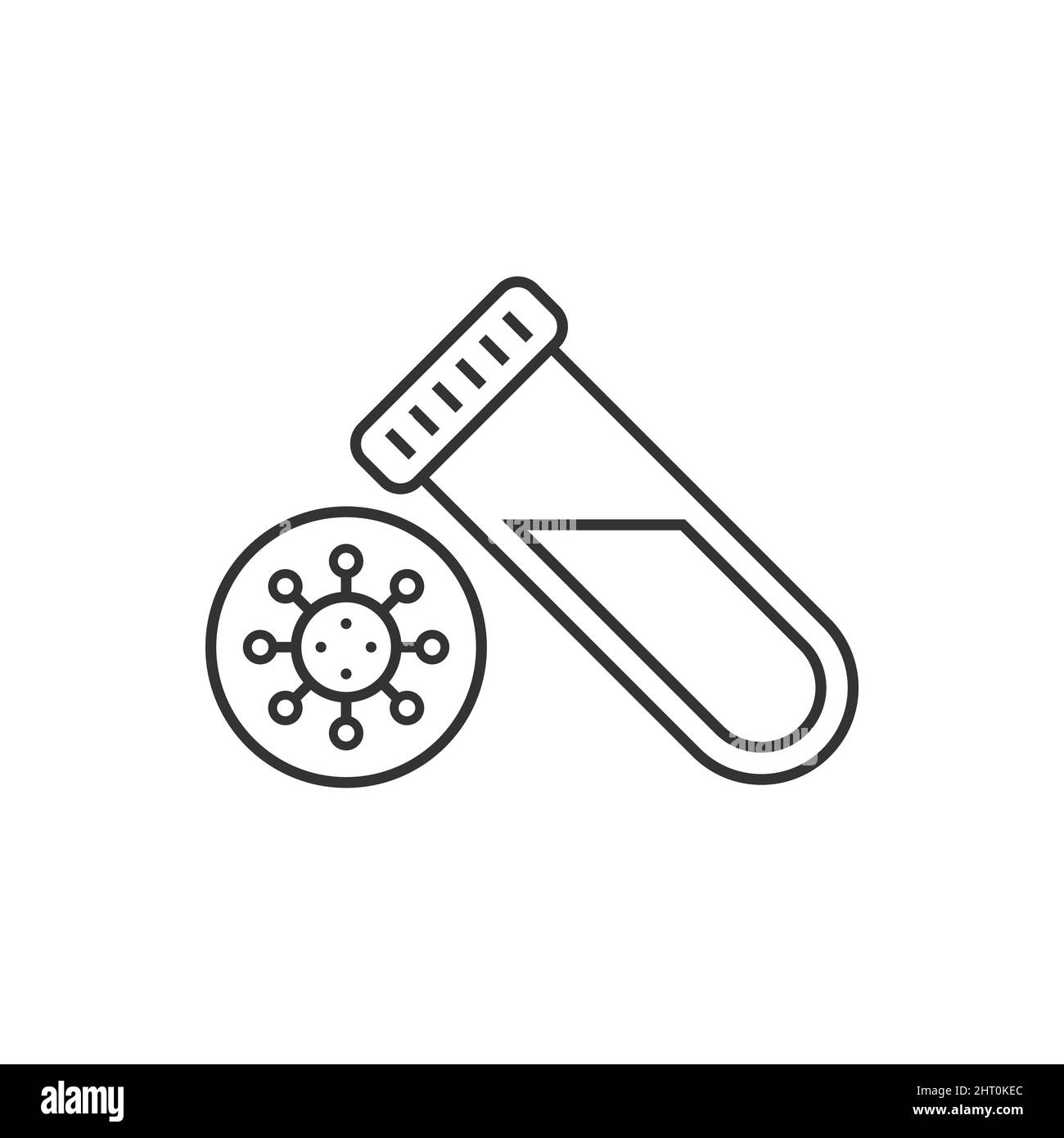 Coronavirus test icon in flat style. covid-19 vector illustration on ...