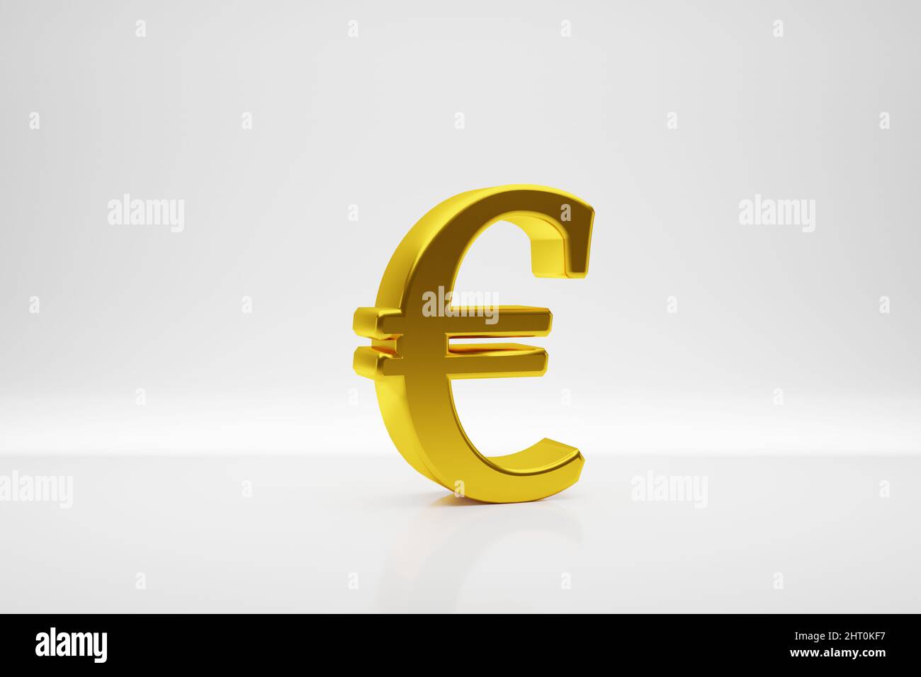 Illustration of a golden euro sign on white background Stock Photo - Alamy