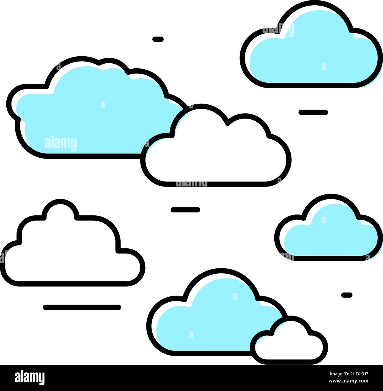 natural clouds color icon vector illustration Stock Vector Image & Art ...