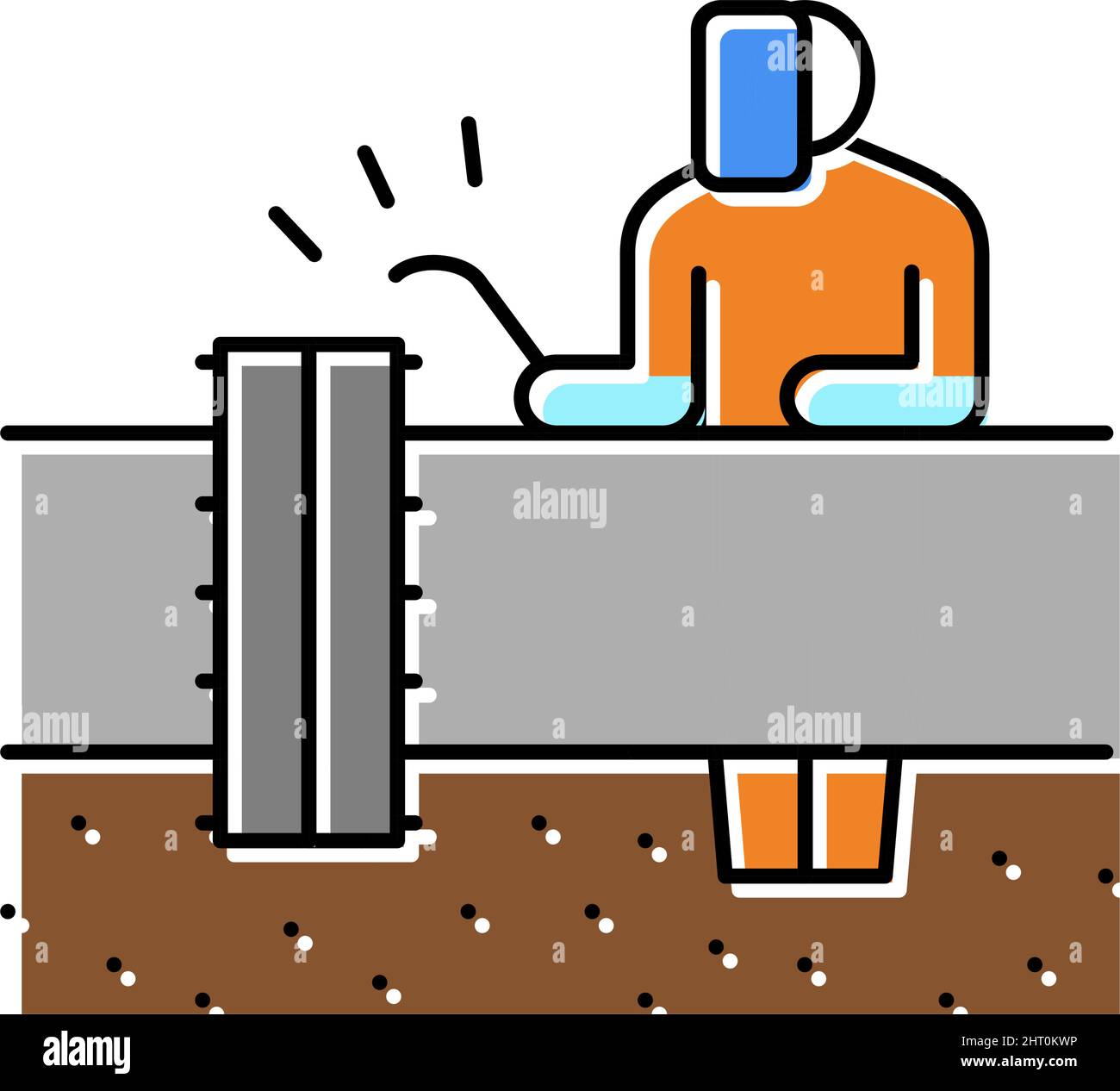 Worker welding pipeline construction color hi-res stock photography and ...