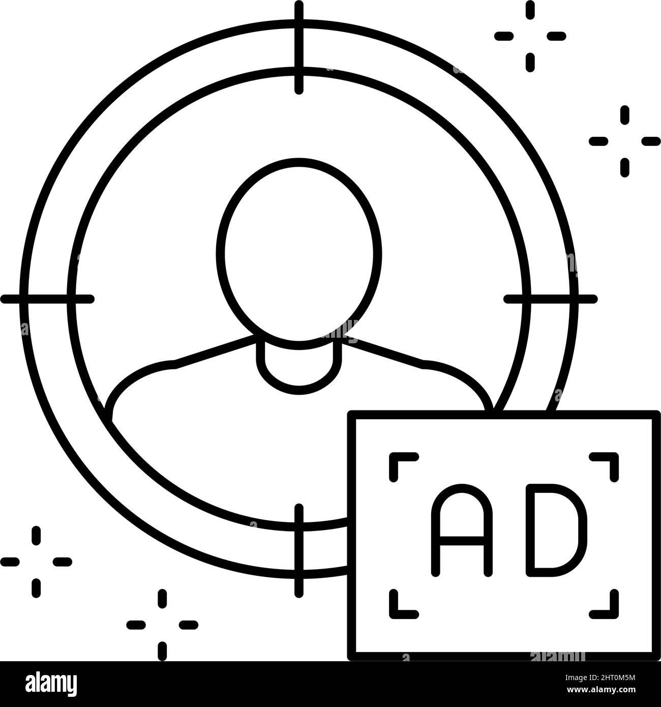 sharp targeting line icon vector illustration Stock Vector Image & Art ...