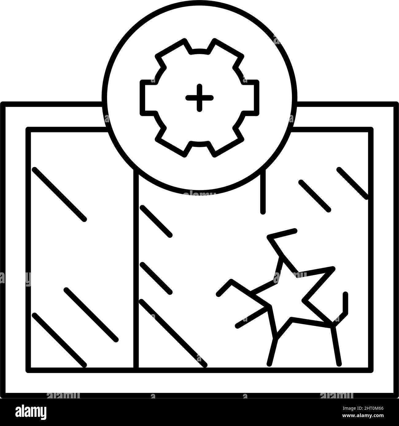 window repair line icon vector illustration Stock Vector Image & Art ...