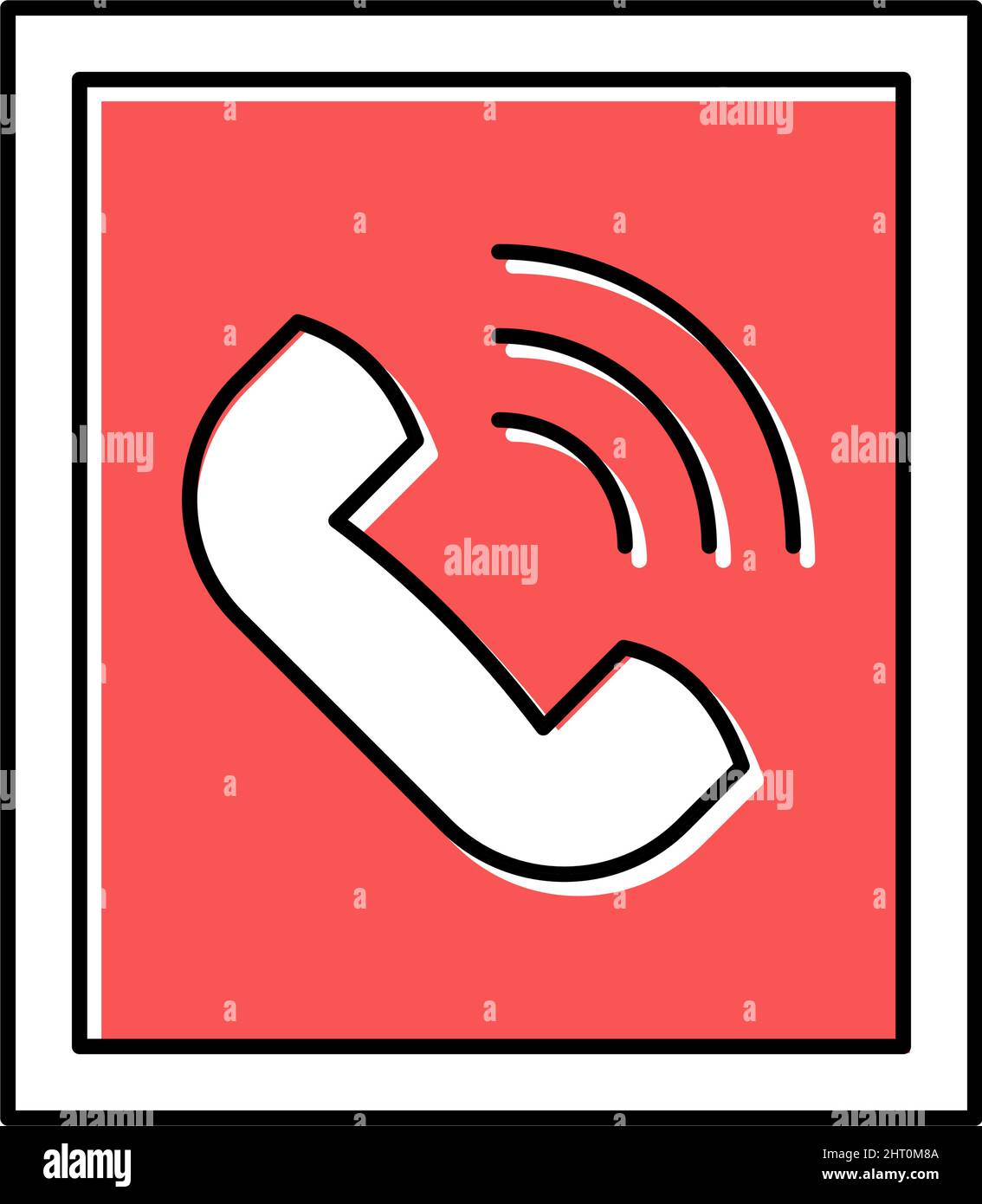 calling service sign color icon vector illustration Stock Vector Image ...