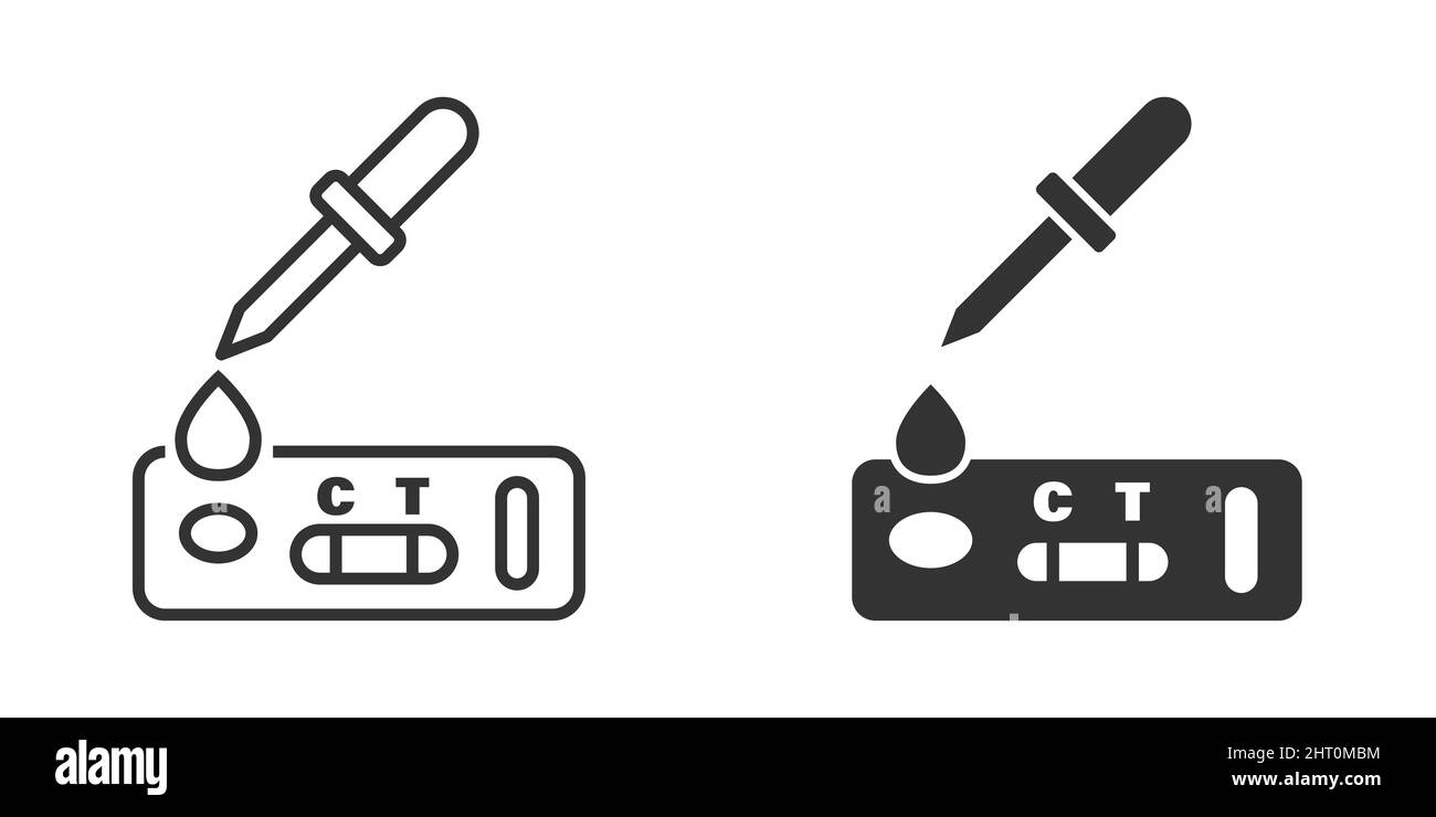 Coronavirus rapid test icon in flat style. covid-19 vector illustration ...