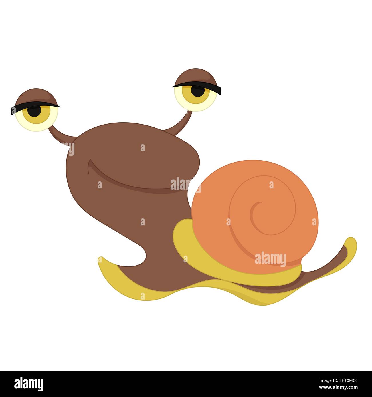 Cute colorful cartoon snail. Isolated on white background Stock Vector ...