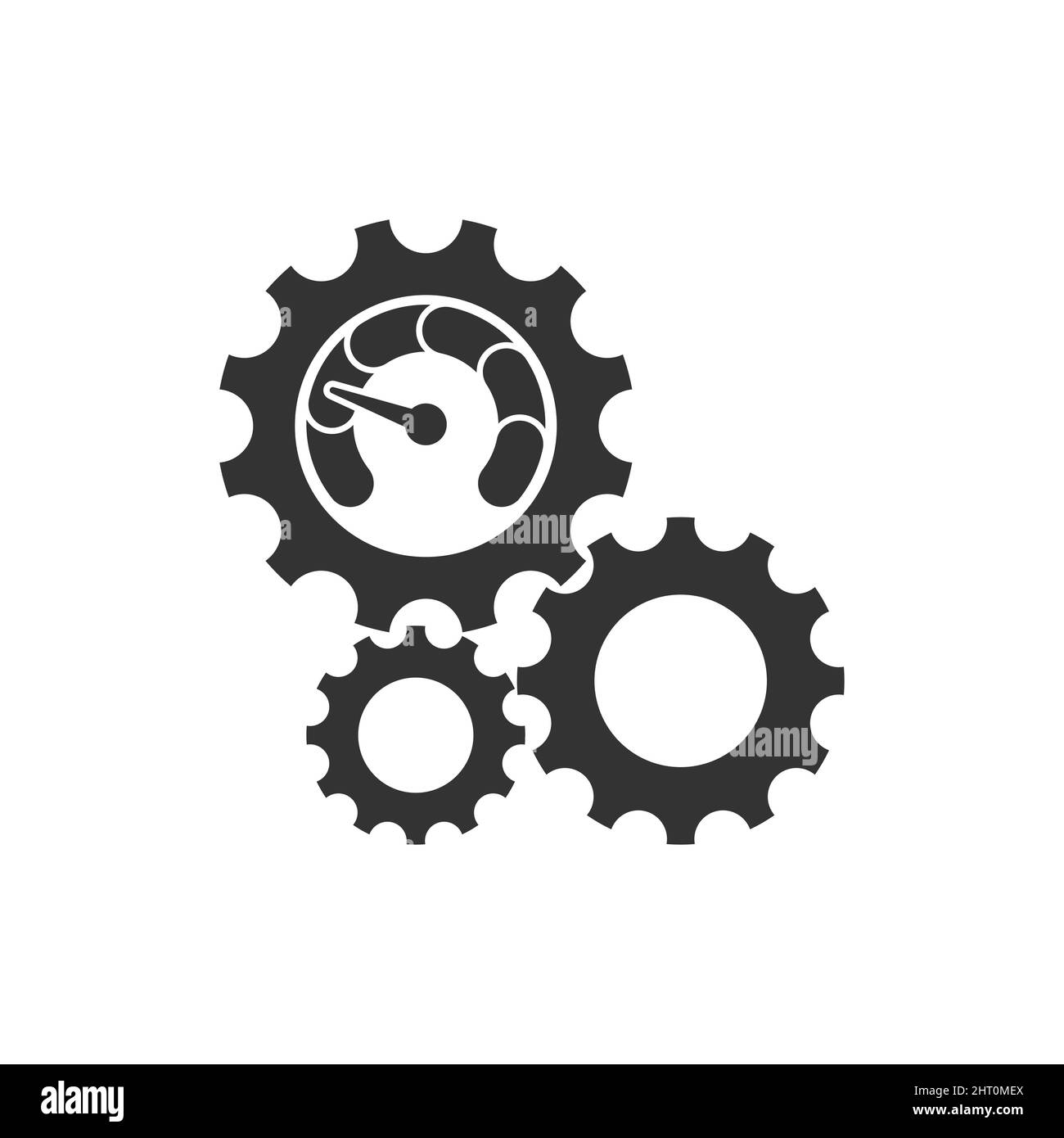 Productivity icon in flat style. Process strategy vector illustration ...