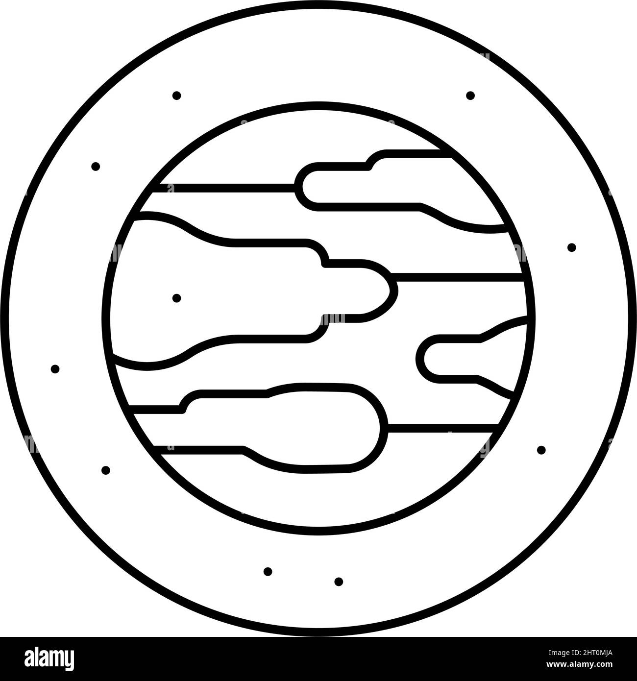 planet galaxy line icon vector illustration Stock Vector Image & Art ...