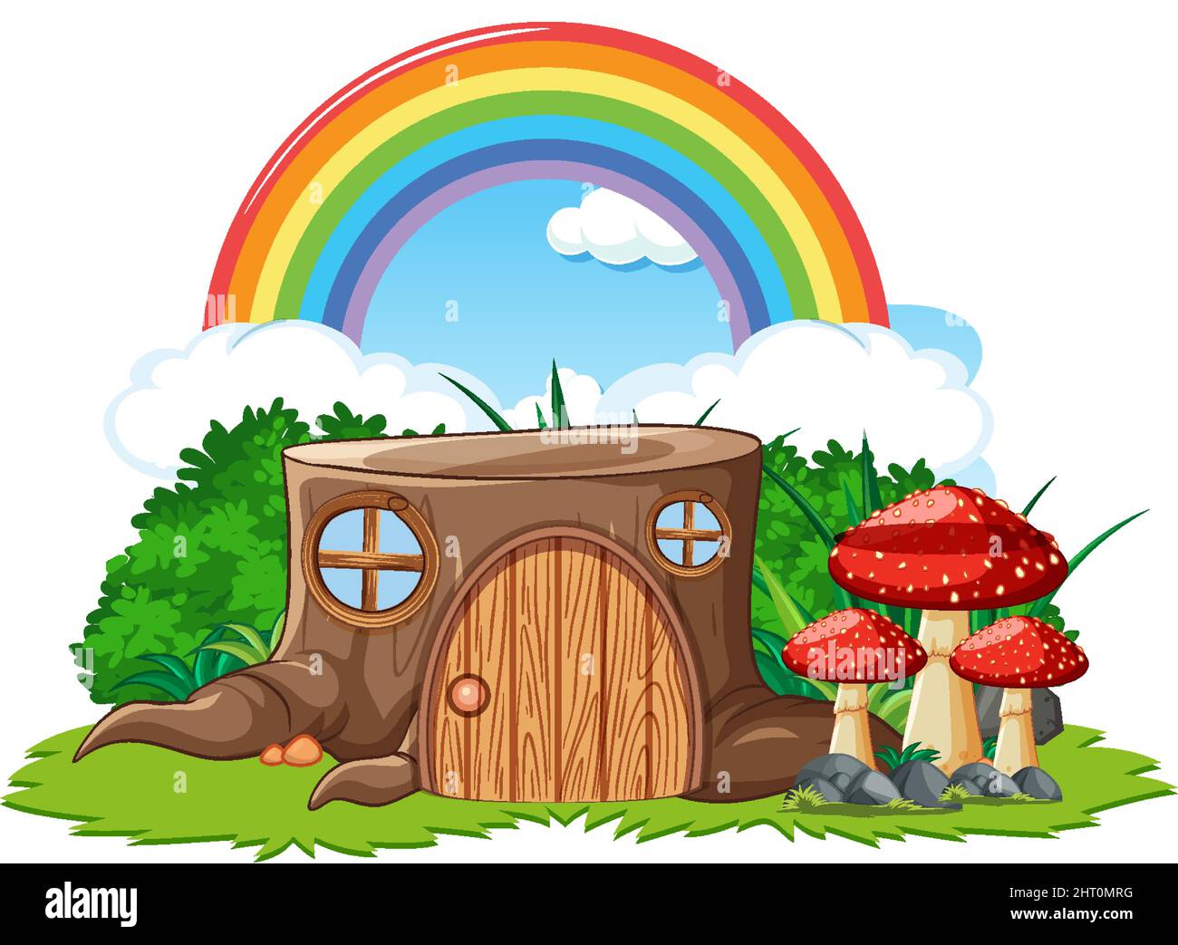 Rainbow clipart house Stock Vector Images - Alamy